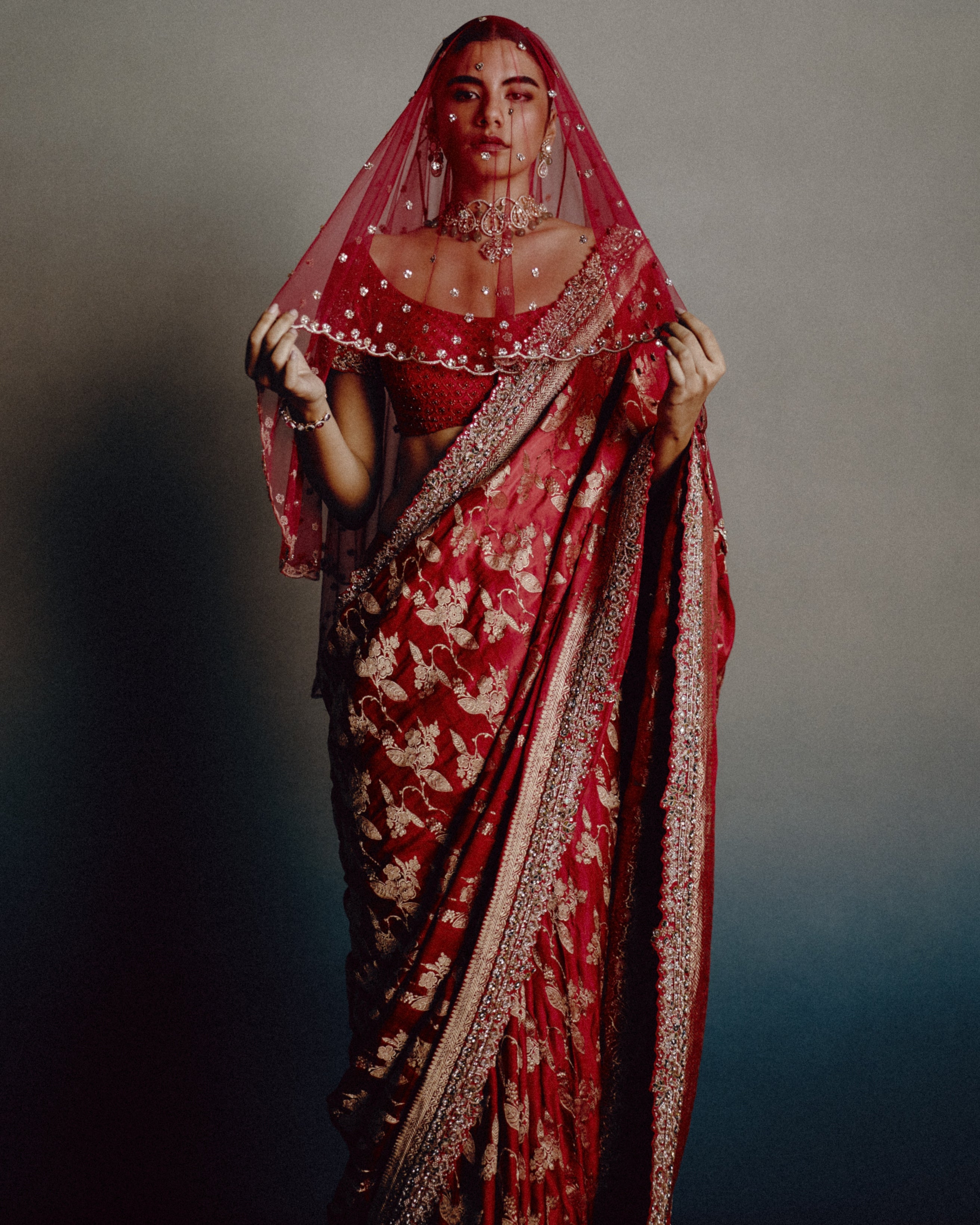 Red Epiphany Bridal Saree | Dolly J – KYNAH
