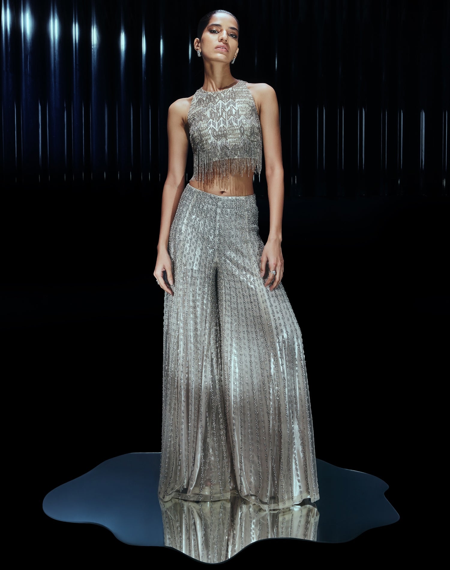 Mosaic Crystal Trouser Set | Rohit Gandhi + Rahul Khanna – KYNAH