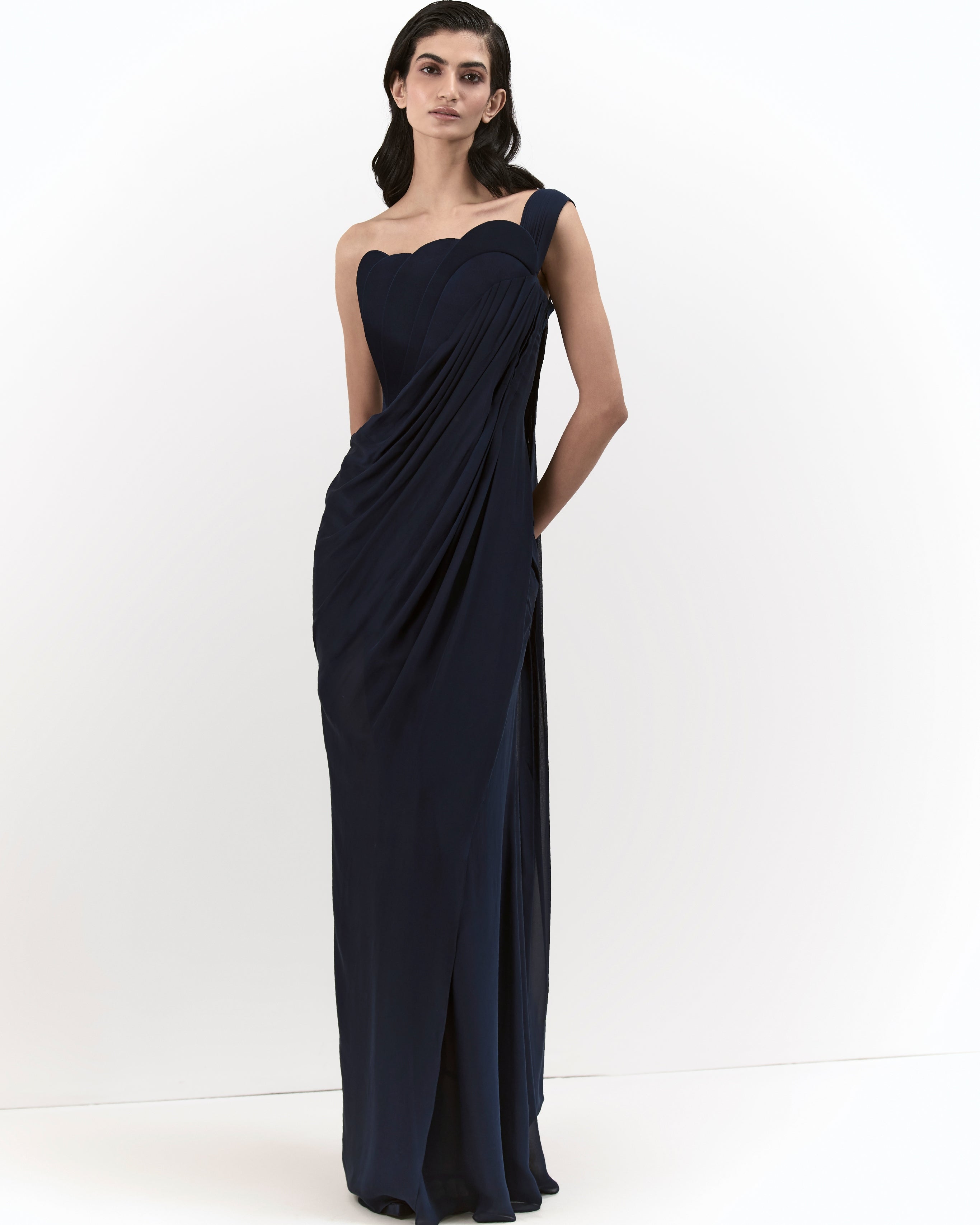 The Athena Origami Sari | Gaurav Gupta – KYNAH