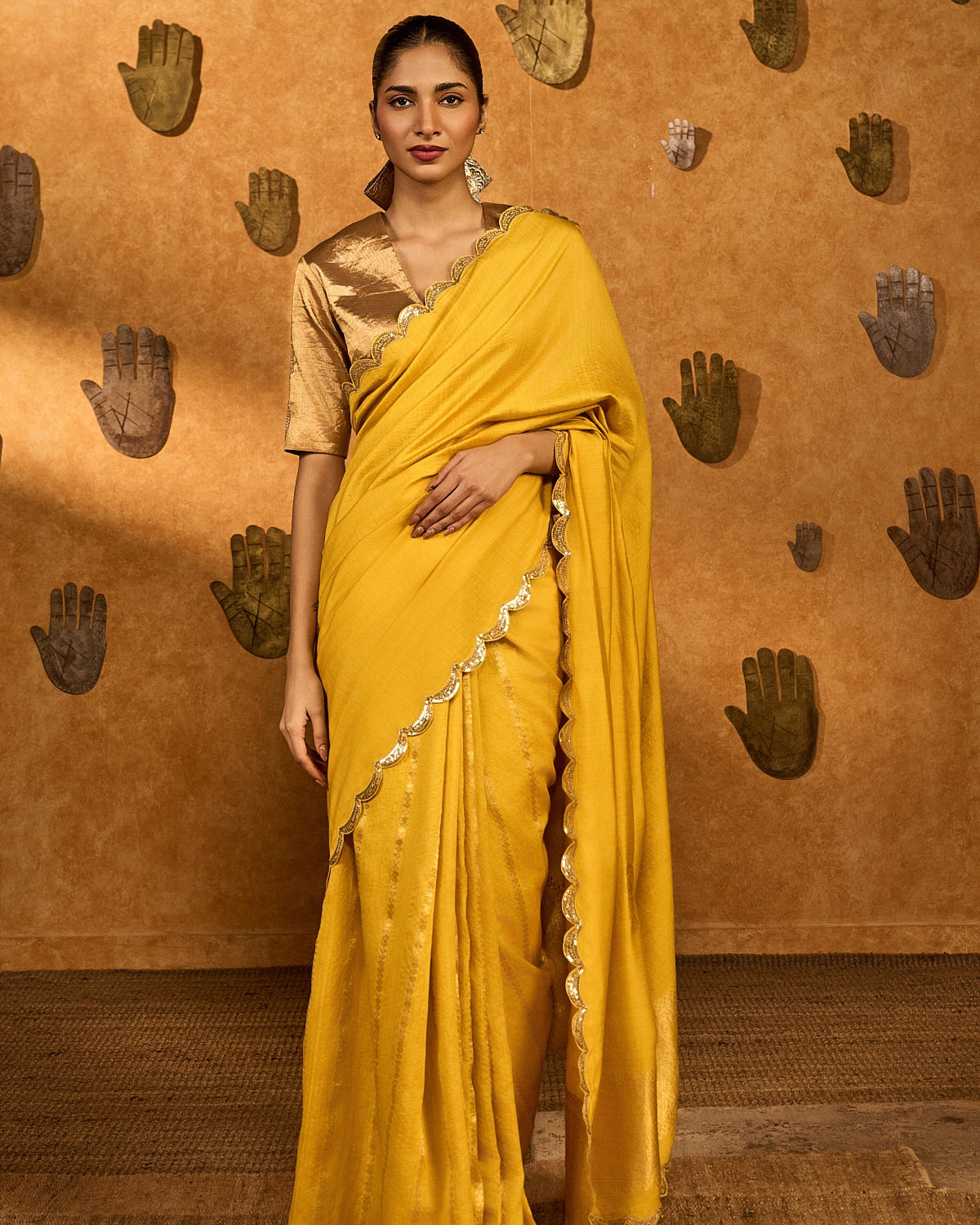 Yellow Bird Tales Sari | House of Masaba – KYNAH