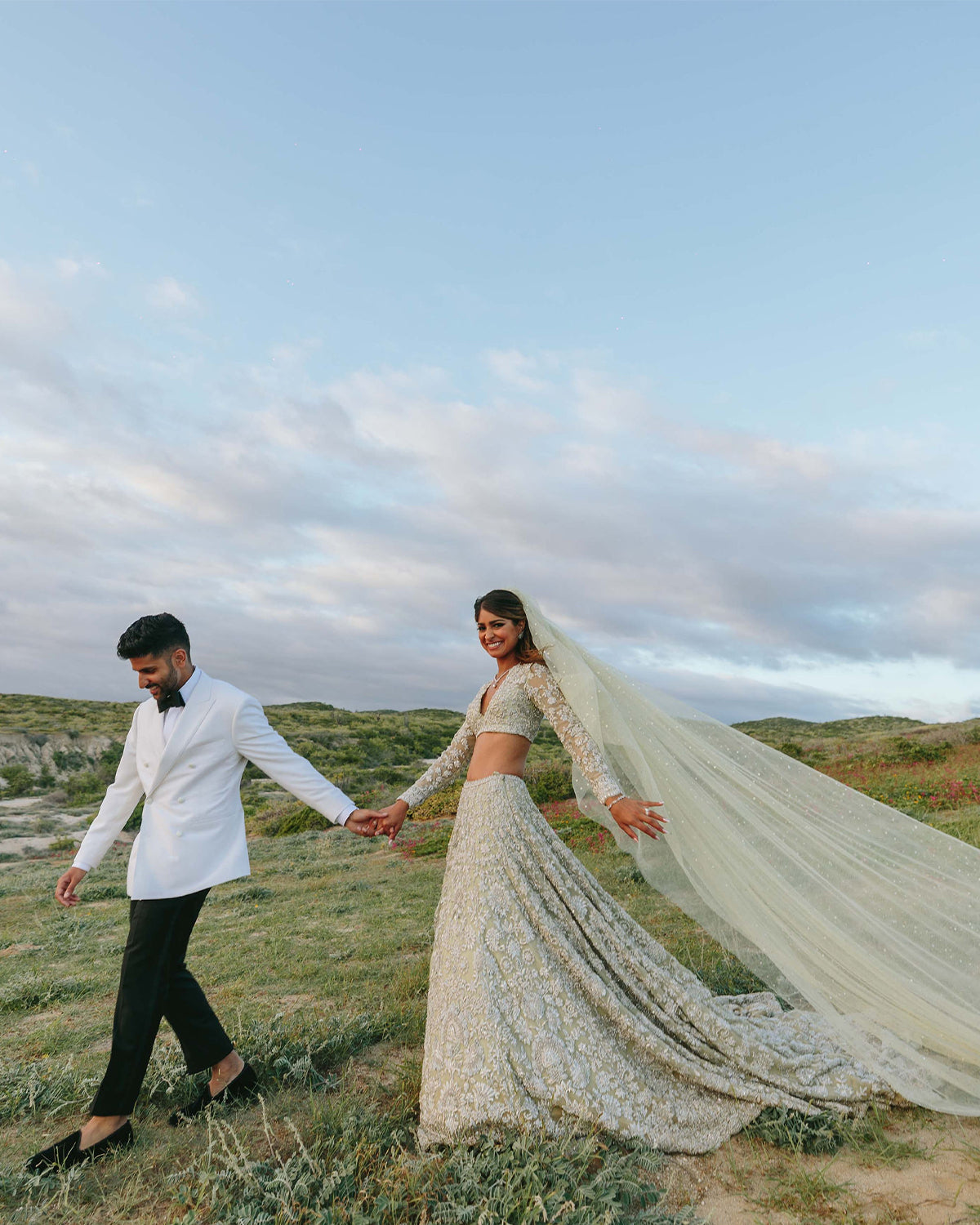 Aisha Rawji Moss Green Sequin Bridal Lehenga | Seema Gujral – KYNAH